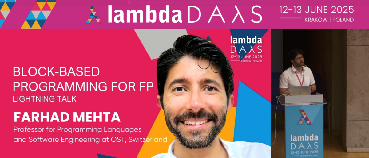 Lambda Days Lightning Talk-Video „Blockbasierte Programmierung für funktionale Programmierung ...